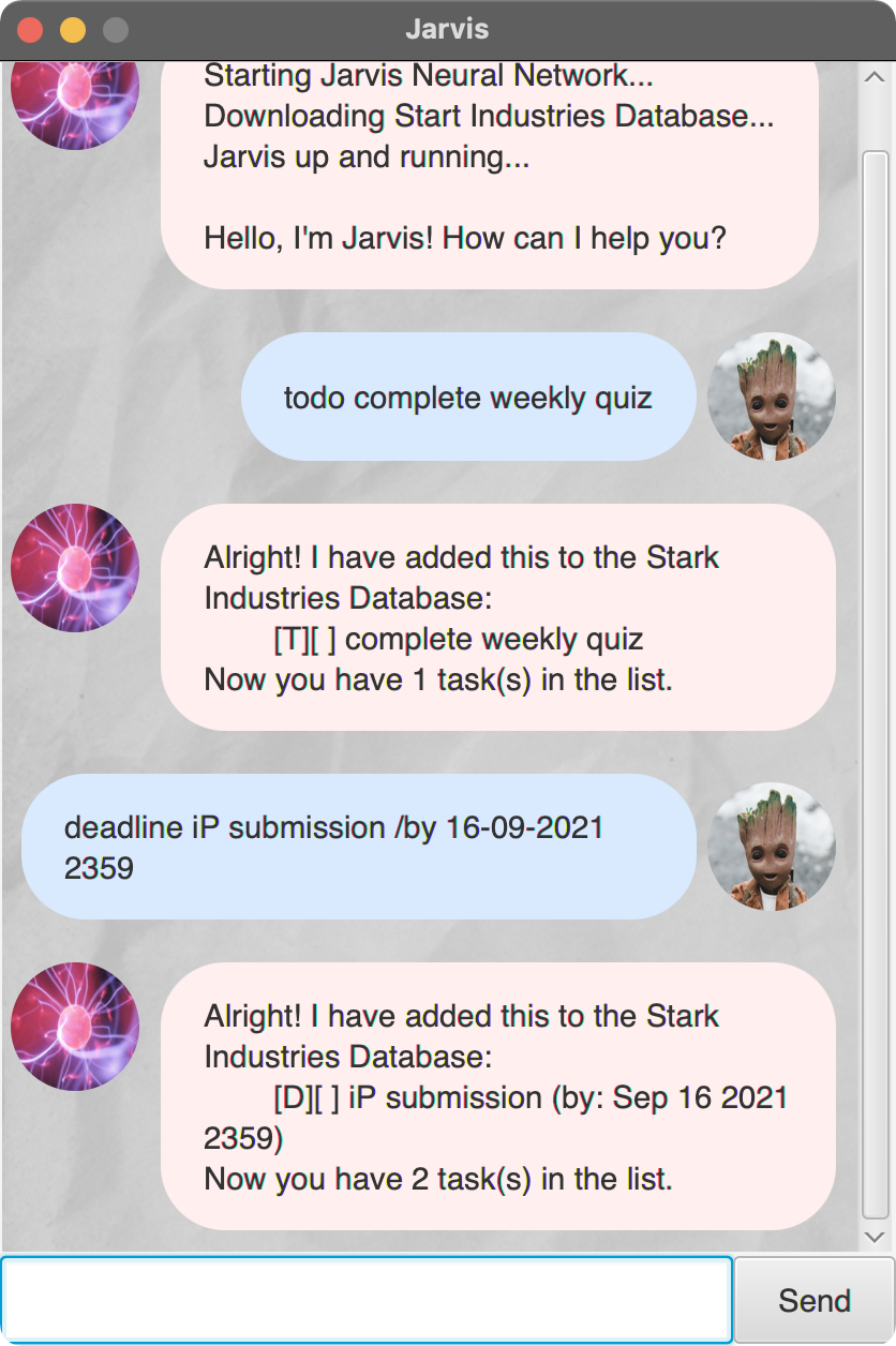 User Guide for Jarvis | ip